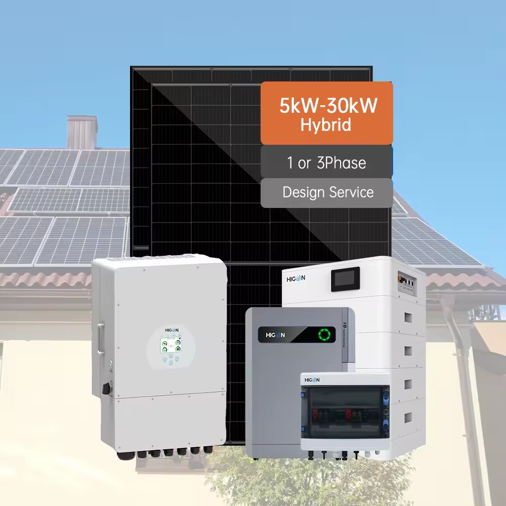 Higon Residential 10kW 20kW 30kW Lithium Battery Hybrid Solar System Manufacturer
